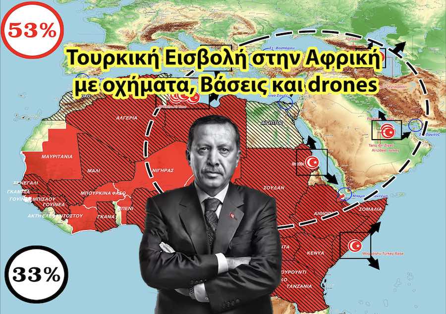 Τουρκική εισβολή στην Αφρική με οχήματα, Βάσεις και drones (Χάρτες ...